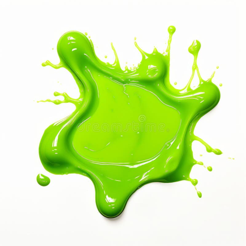 Green Slime Splat. Halloween Dripped Goo Splash Stock Illustration ...