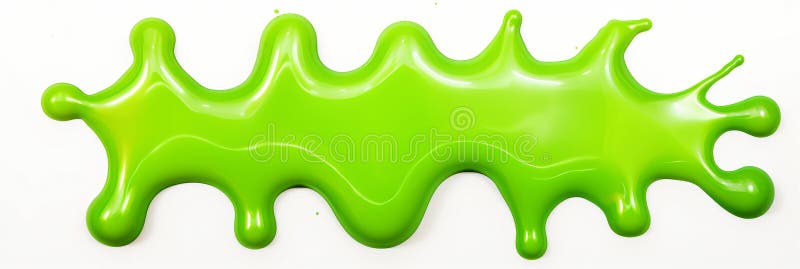 Slime Splat, Green Bright Sticky Jelly Drop with Glitter in Cartoon ...