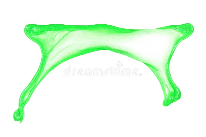 Green Slime on White Background Stock Photo - Image of abstract ...
