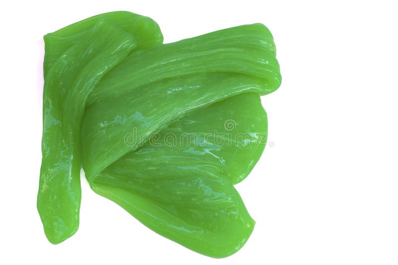 Green Slime on a White Background. Polymer Mass for the Game. the Photo ...