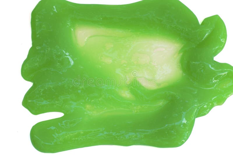 Green Slime on a White Background. Polymer Mass for the Game. the Photo ...