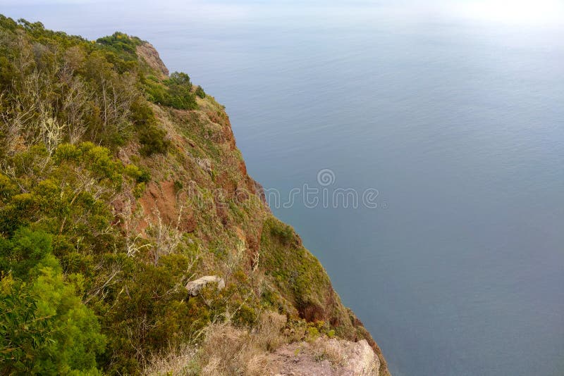 The Green Slope of the Mountain on the Island of Madeira. an Island in ...