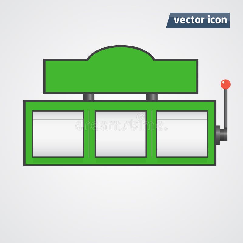 Green Slot Machine Vector Illustration Stock Vector - Illustration of ...