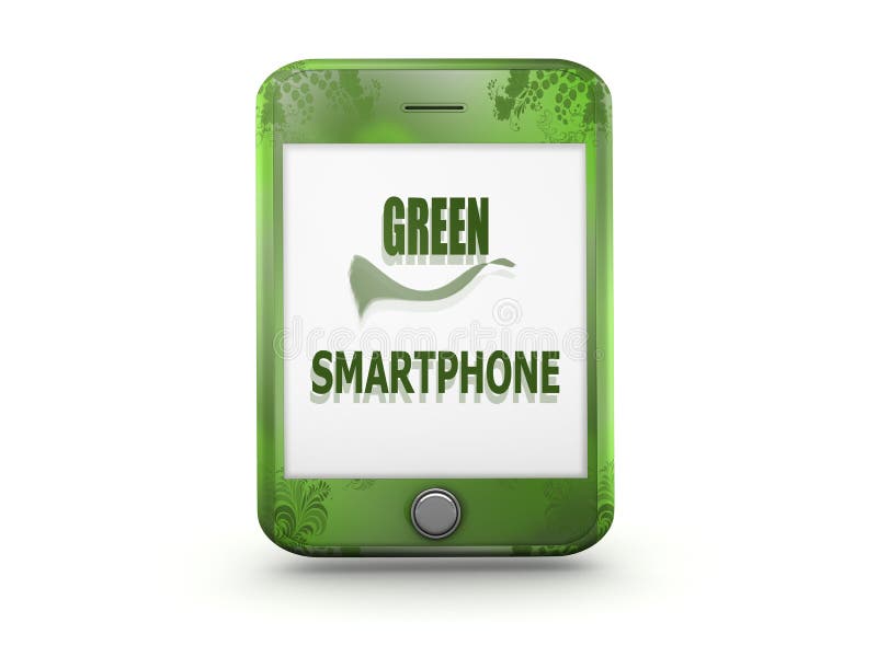 Green smartphone design stock illustration. Illustration of case - 17782771