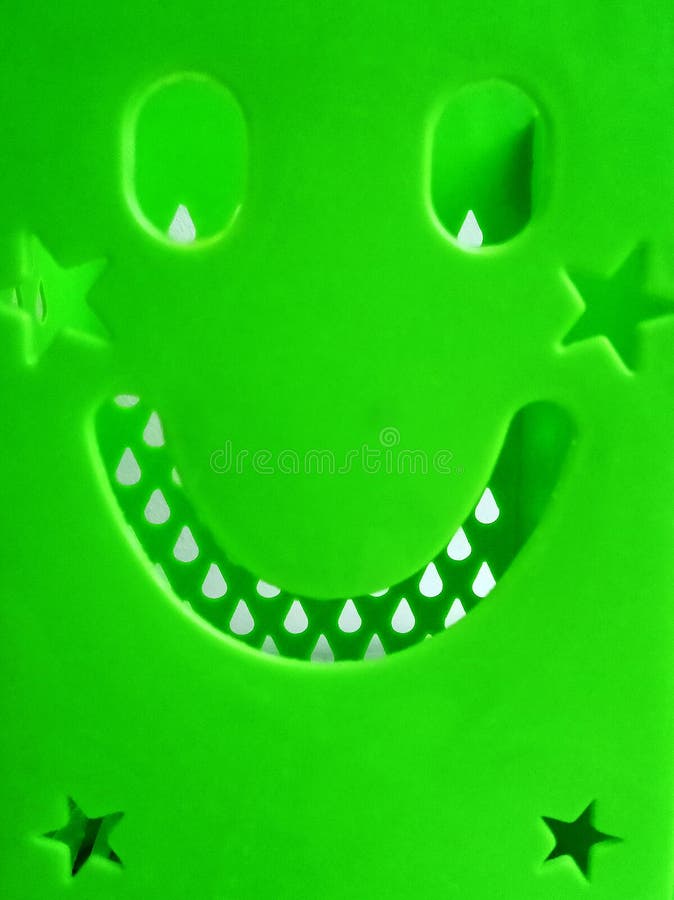 Green Smile As a Symbol of Good Mood Stock Image - Image of background ...