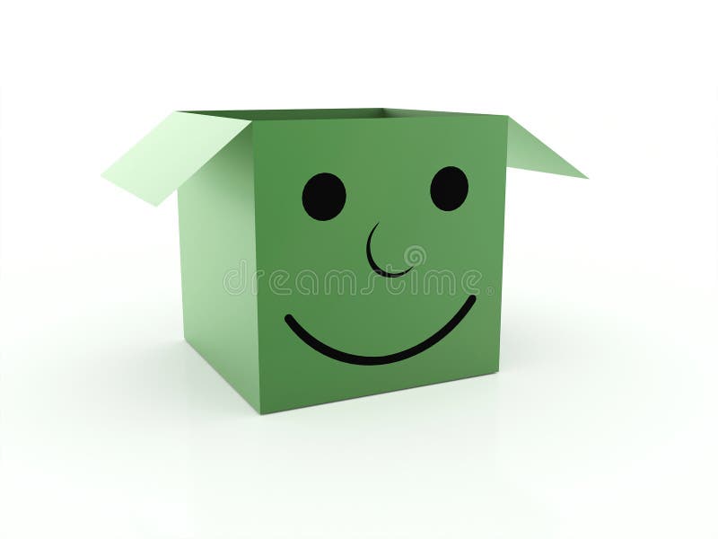 Green smile box stock illustration. Illustration of gift - 31667502