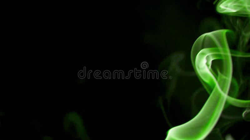 Green Smoke on a Black Background. Abstract Background of Incense ...