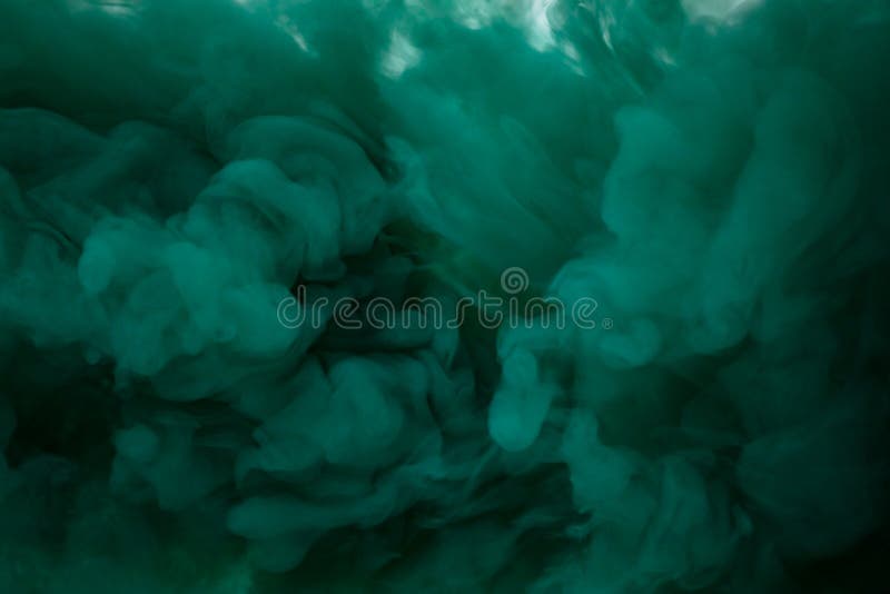 Green Smoke Bomb Exploding Against White Background Stock Image - Image ...