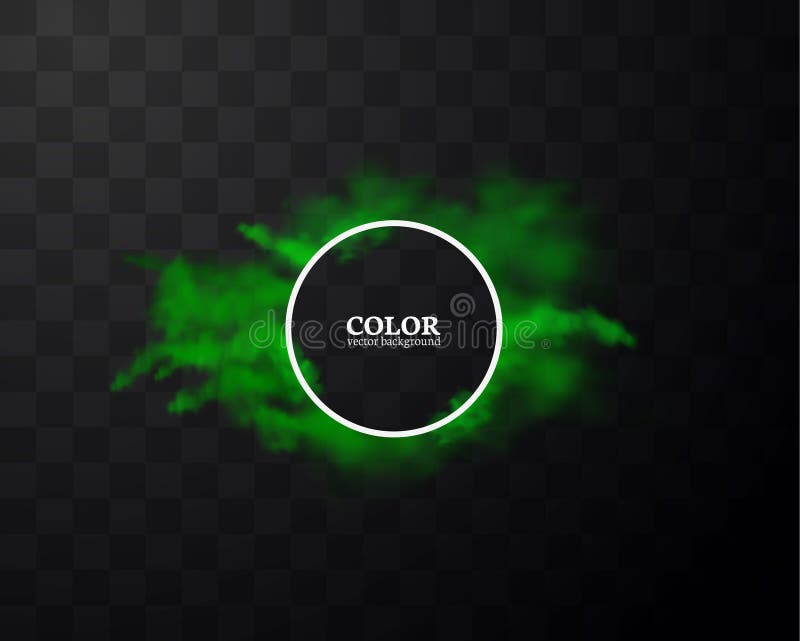 Green Smoke Cloud Vector Illustration with Circle Stock Vector ...