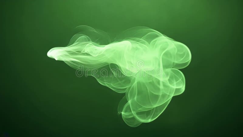 Green Smoke Moving Gracefully on Green Screen Background for Vfx ...