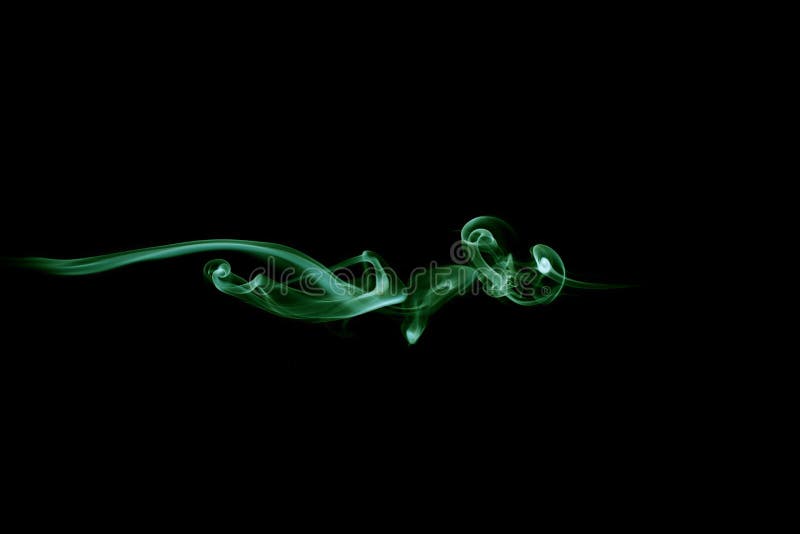 Green Smoke Wave Isolated on White. Stock Image - Image of light, clean ...