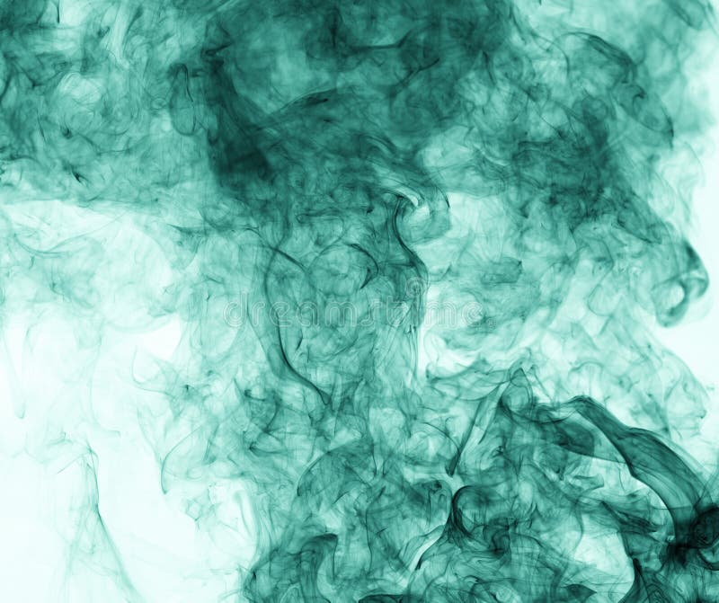Green Smoke on White Background. Inversion Stock Image - Image of ...