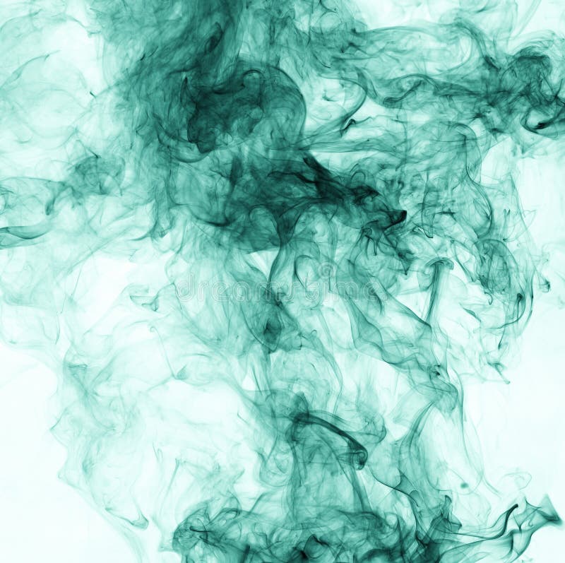 Green Smoke on White Background. Inversion Stock Image - Image of blue ...