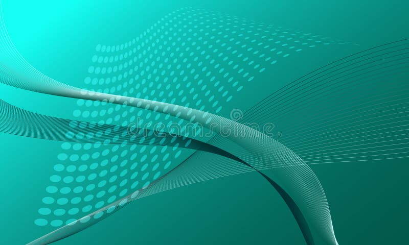 Green Smooth Lines Wave Curve On Gradient Abstract Background Stock Vector Illustration Of