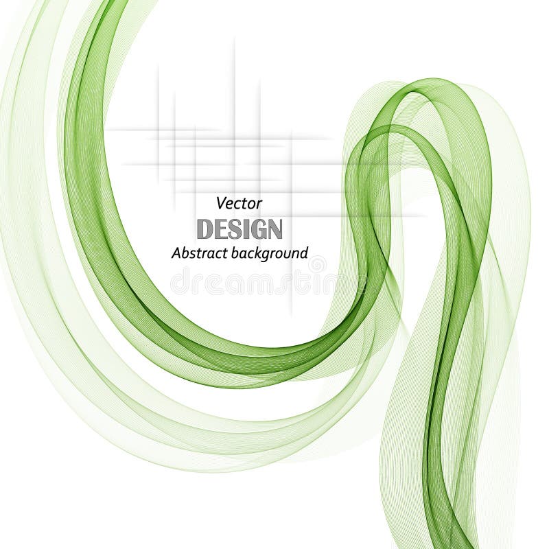 Green Smooth Wave Stream Line Abstract Header Layout. Vector ...