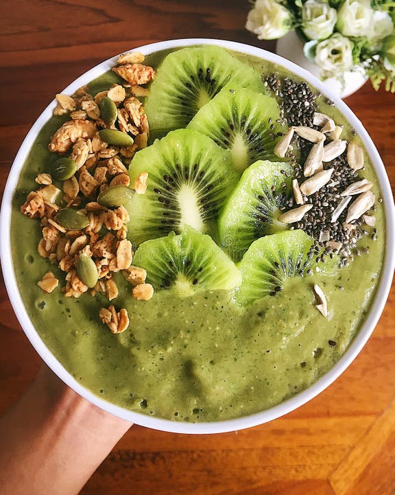 Green Smoothie Bowl stock photo. Image of nutritions - 209008282