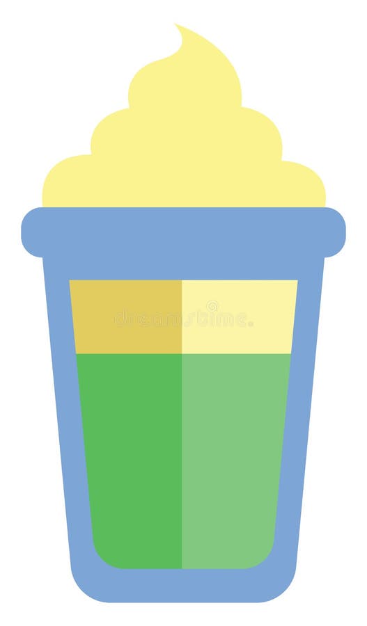 Green smoothie, icon stock vector. Illustration of healthy - 261072619