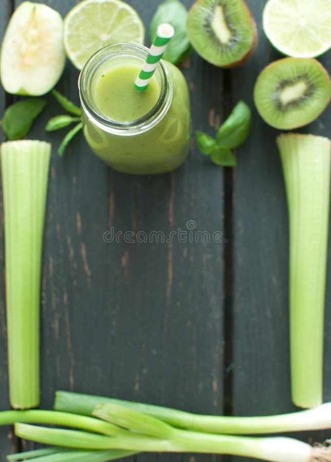 Green Smoothie Menu Background Stock Photo - Image of black, beverage ...