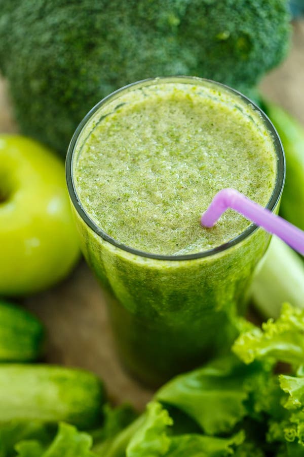 Green Smoothies Fruit and Vegetable Stock Image - Image of juice, fruit ...