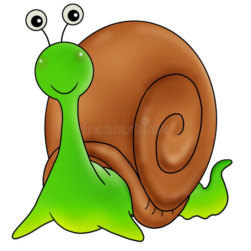 Green snail stock illustration. Illustration of animal - 15480225