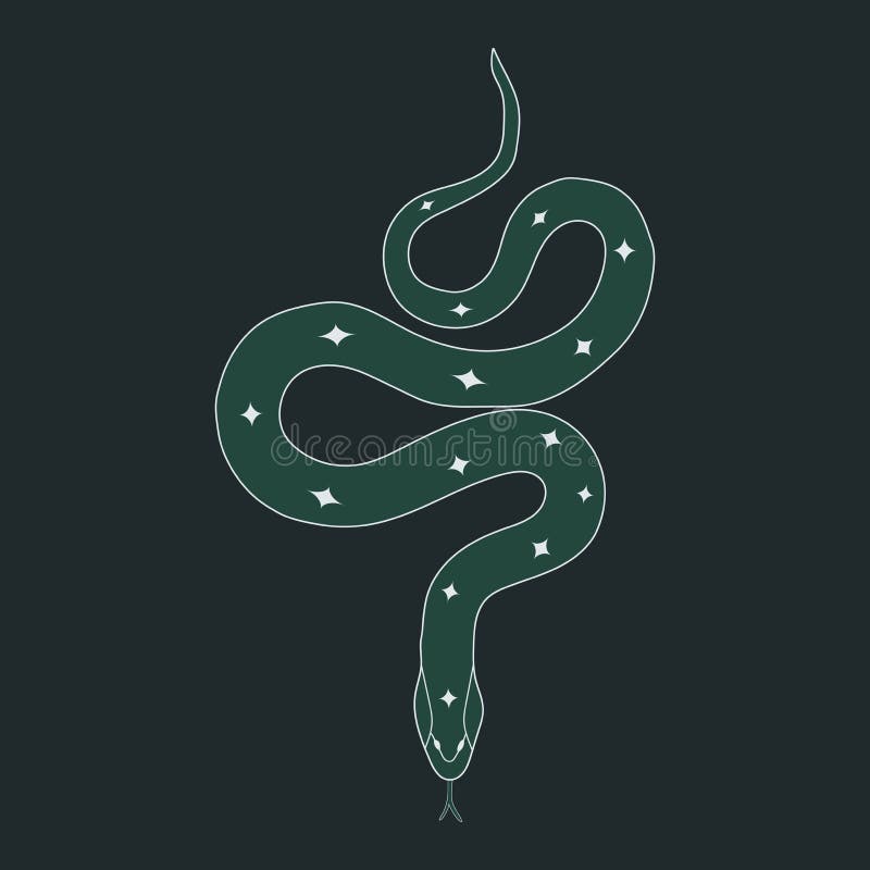 Green Snake Animal Magical Wild. Vector Illustration Stock Vector ...