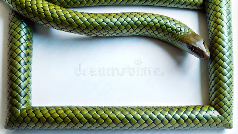 Green snake frame stock illustration. Illustration of serpent - 339531223