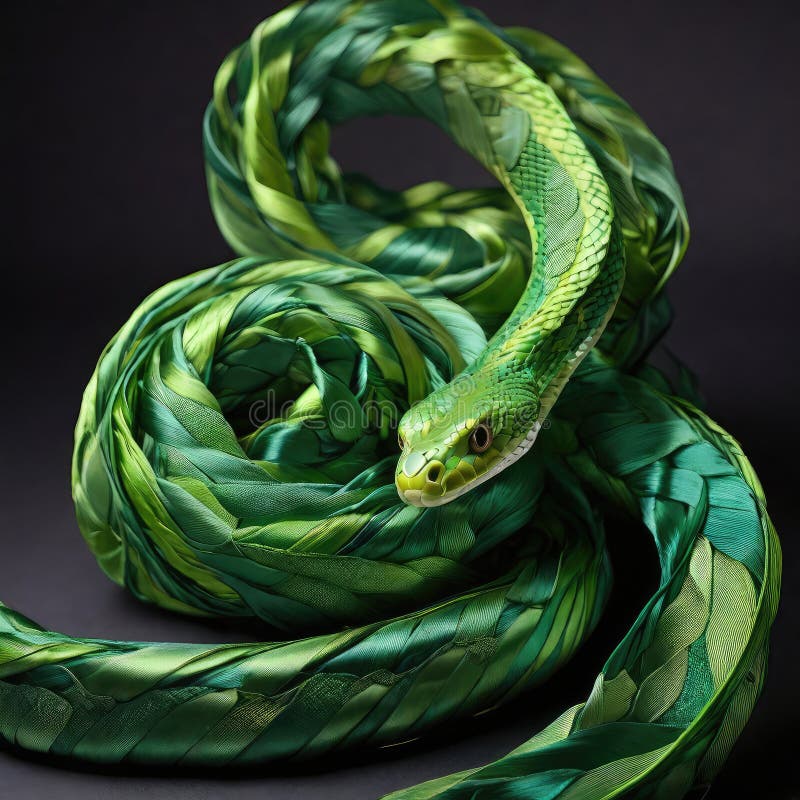 Green snake illustration stock photo. Image of scales - 318605474