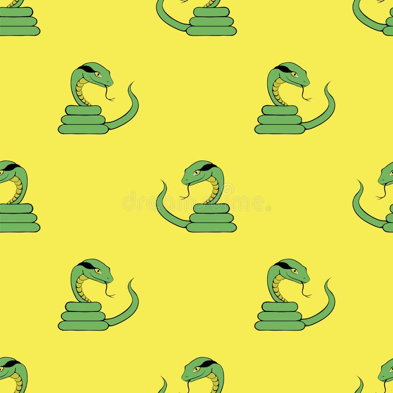 Green Snake Seamless Background. Animal Pattern Stock Vector ...