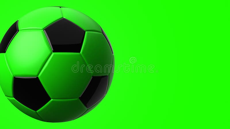 Green Soccer Ball on Green Text Space. Stock Illustration ...