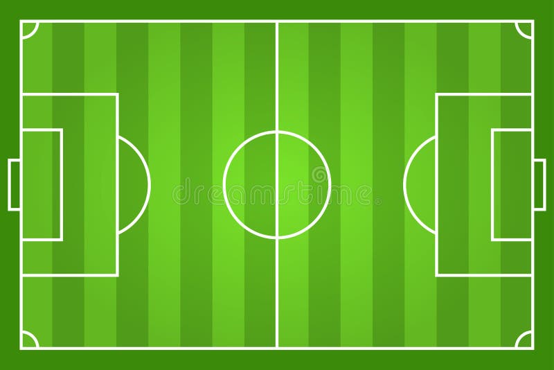Green Soccer Field Illustration Stock Vector - Illustration of soccer ...