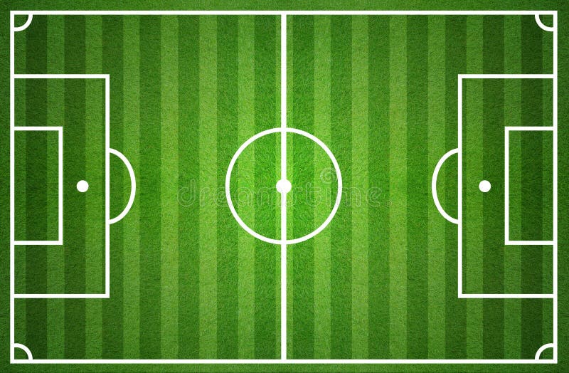 Green Soccer Field from Top View Stock Image - Image of natural ...