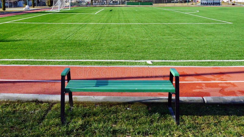 Green Soccer Pitch on a Sunny Day Stock Image - Image of league ...