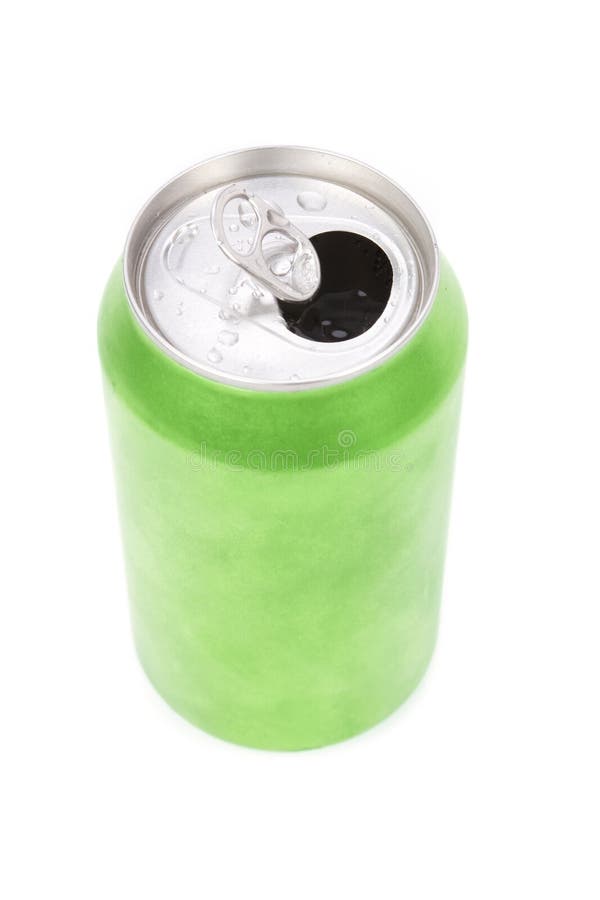 Green soda can stock photo. Image of soda, green, drink - 3493250