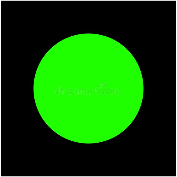 Yellow Solid Dot on Black Background. Isolated Yellow Dot Stock Vector ...