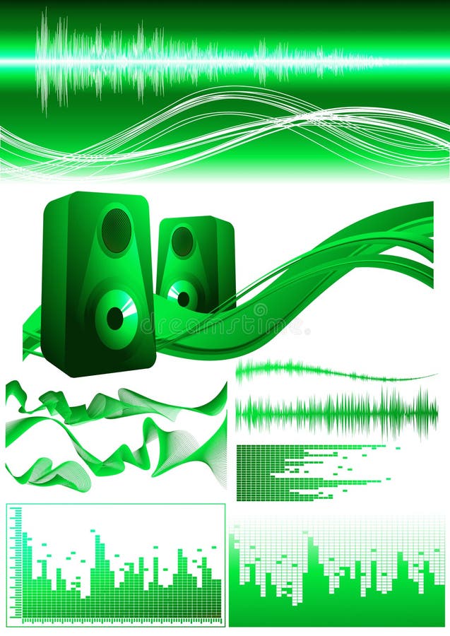 Sound graphs stock vector. Illustration of disco, graph - 8486180