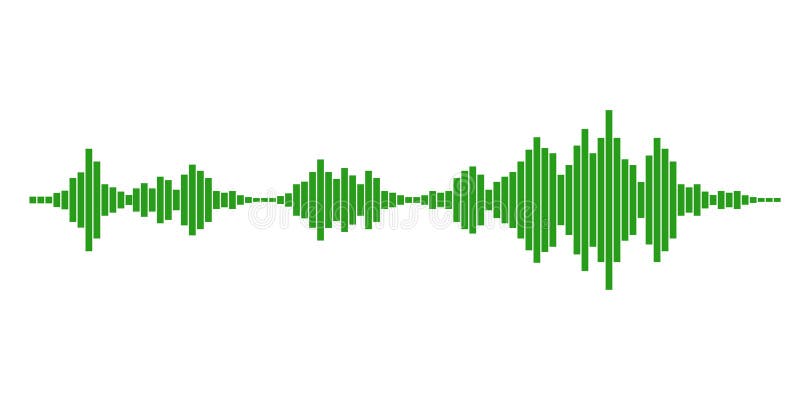 Green Sound Waves stock illustration. Illustration of abstract - 34002666