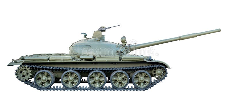 Green Soviet Tank T-62 Isolated on White Background Stock Image - Image ...