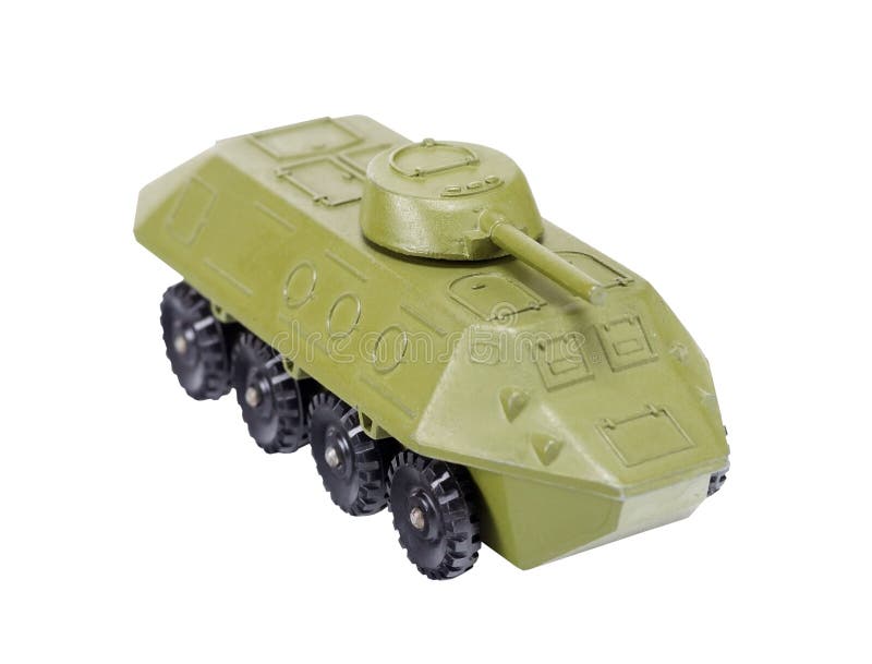 Green Soviet Tanks Toy Isolated on White Stock Image - Image of green ...