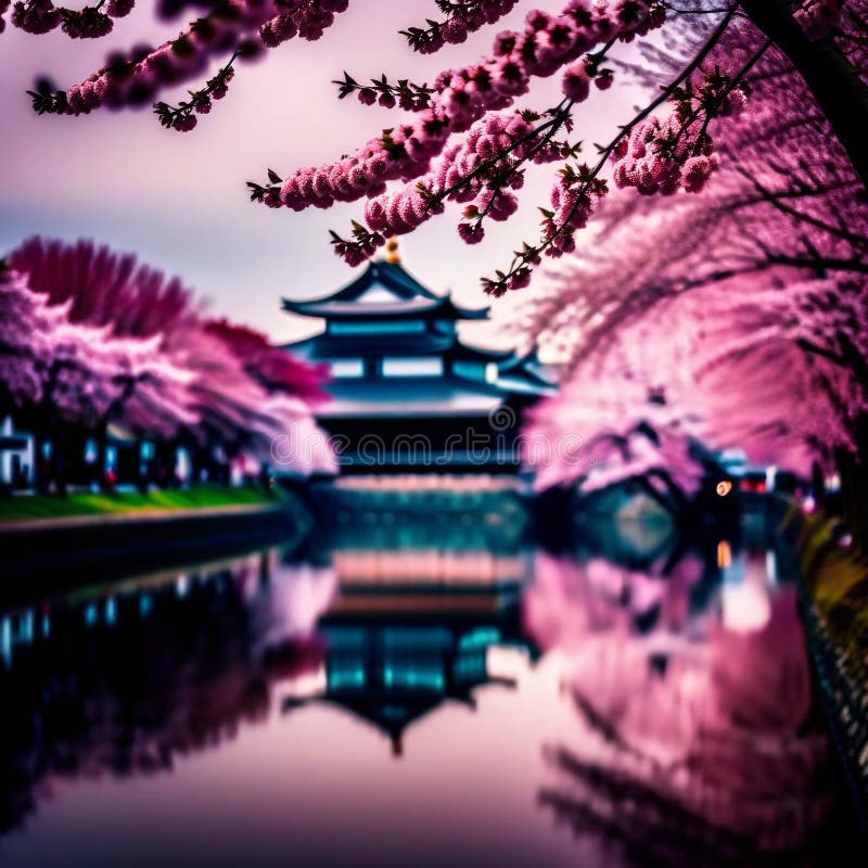 Pristine Beauty: Spring Joy. Cinematic Style Stock Illustration ...