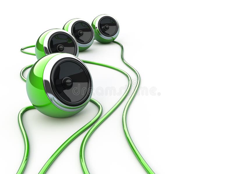 Green speakers stock illustration. Illustration of green - 11597001