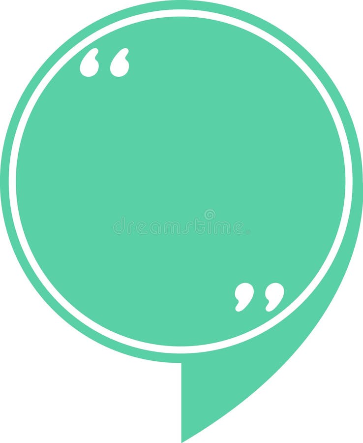 Green Speech Bubble Featuring Quotation Marks, Symbolizing ...