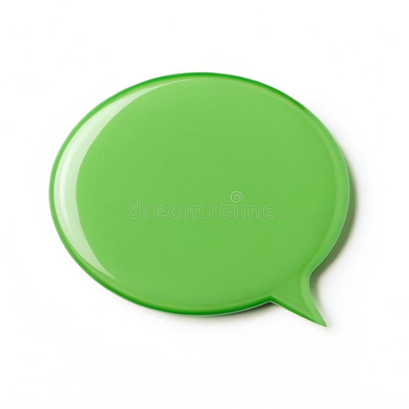 Green Speech Bubble Isolated on White Background Stock Illustration ...