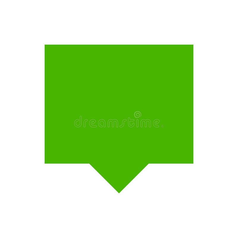 Green Speech Bubble Sign Isolated on White, Bubble Speak Icon Trendy ...