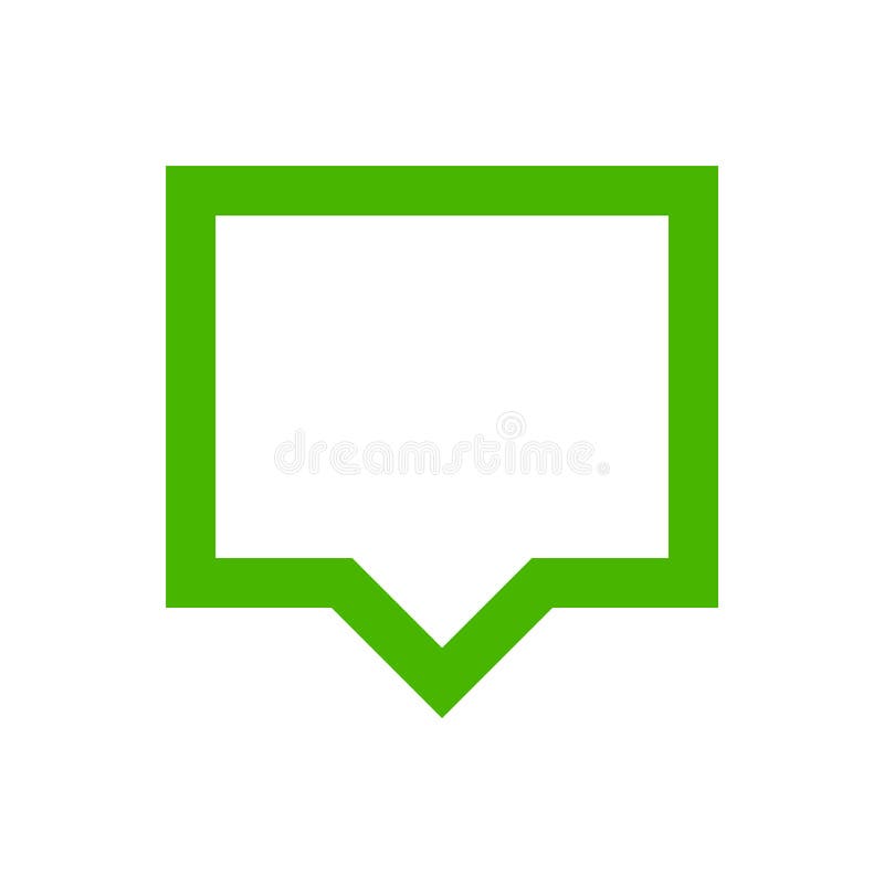 Green Speech Bubble Sign Isolated on White, Bubble Speak Icon Trendy ...