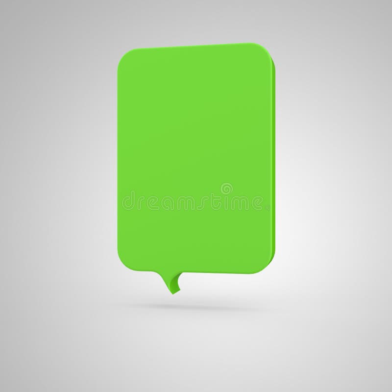 Green Speech Bubble Vertical Stock Illustration - Illustration of ...