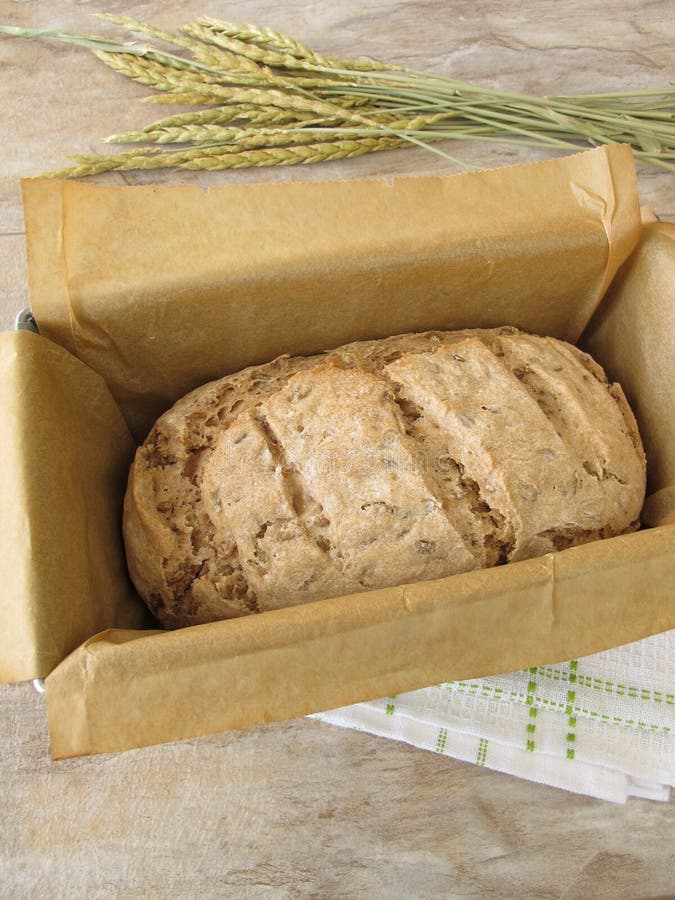 Green Spelt Bread in Baking Form Stock Photo - Image of graham, bread ...