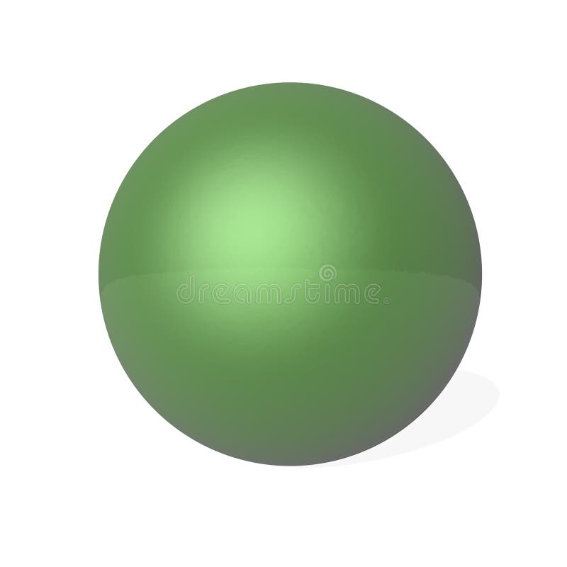 Green sphere - 3D render stock illustration. Illustration of isolated ...