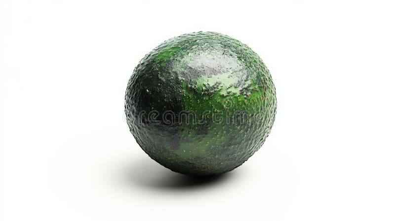Green Sphere 3D Render on White Background Stock Illustration ...