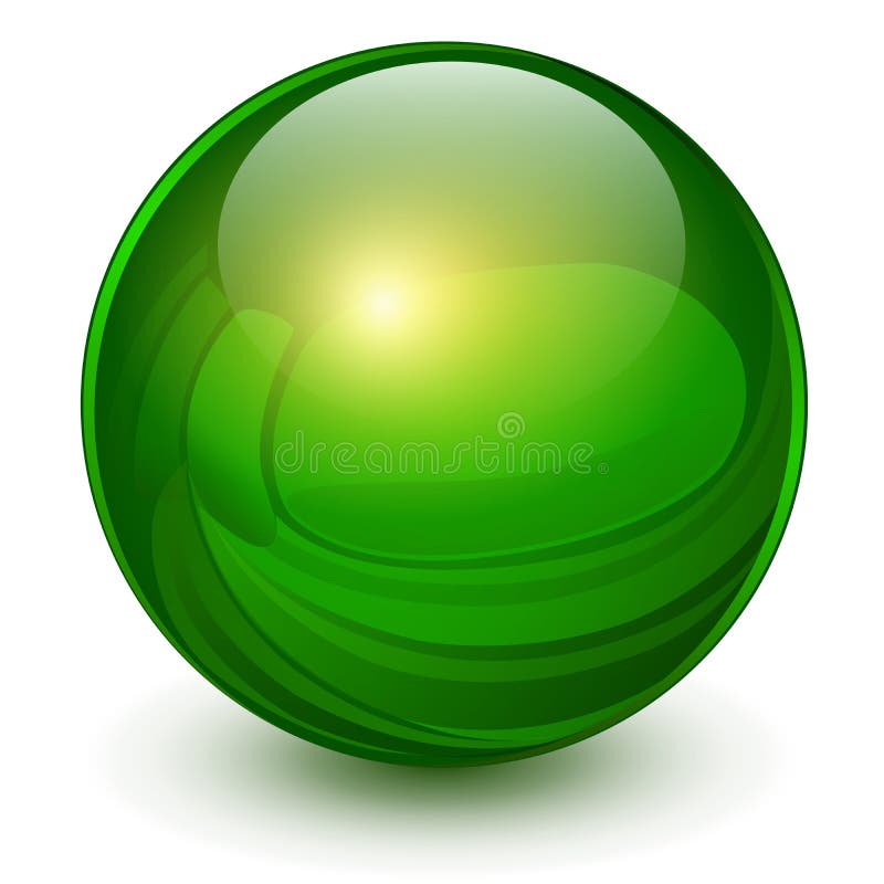 Green sphere 3D stock vector. Illustration of sphere - 119076202