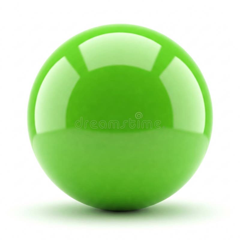 Green Sphere Isolated on a White Background Stock Illustration ...